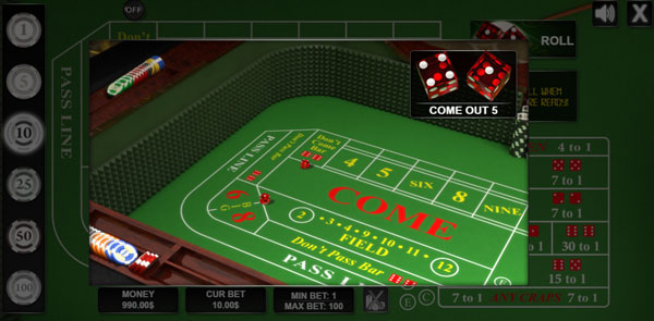 Free Craps Online Game - Playpager.com